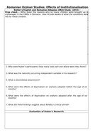 AQA A Level Psych - Attachment (Romanian orphan studies) | Teaching ...