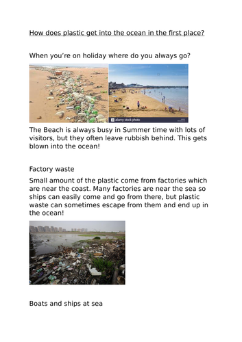 Plastic pollution - oceans | Teaching Resources