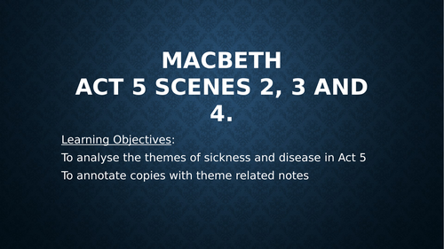 Lessons for each act and scene of Macbeth | Teaching Resources