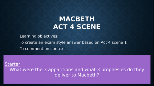 Lessons for each act and scene of Macbeth | Teaching Resources