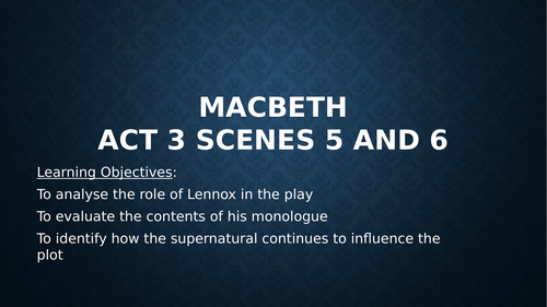 Lessons for each act and scene of Macbeth | Teaching Resources