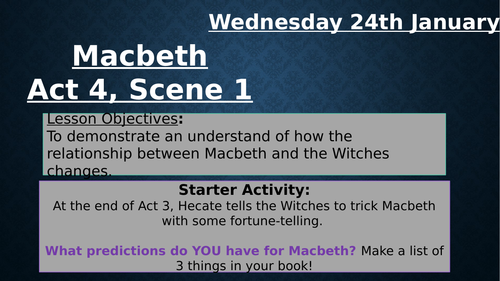 Lessons for each act and scene of Macbeth | Teaching Resources