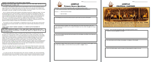 Amistad Slave Revolt and Trial with John Quincy Adams | Teaching Resources