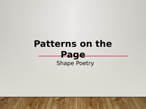 Shape Poetry Presentation and Poem template | Teaching Resources