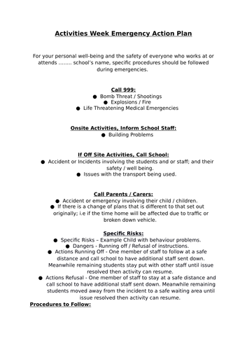 Rural / Coastal Walk Risk Assessment | Teaching Resources