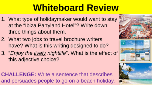 KS3 Travel Writing 9 lesson unit - Introducing writing skills for GCSE ...