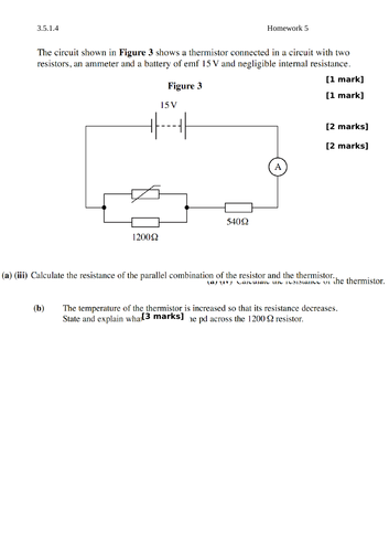 Homework pack for electricity 3.5.1.4 | Teaching Resources