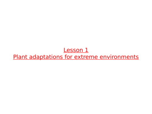 Plant adaptations and plant hormones lessons | Teaching Resources
