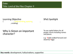 LORD OF THE FLIES Chapter 9 (3 Lessons - Simon, Hallucinations, Death ...