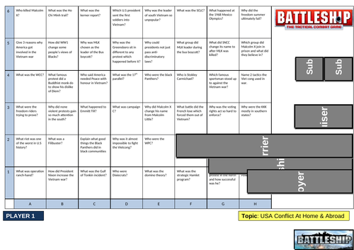 GCSE 9-1 History - USA Conflicts at home and abroad - Revision ...