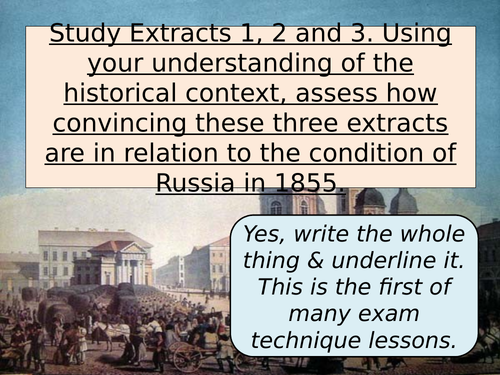 AQA A-Level Tsarist & Communist Russia Lesson 4 (Exam Technique ...
