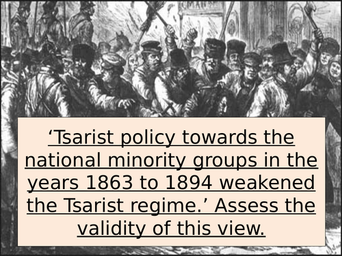 AQA A-Level Tsarist & Communist Russia Lesson 14 (Russification 2 ...
