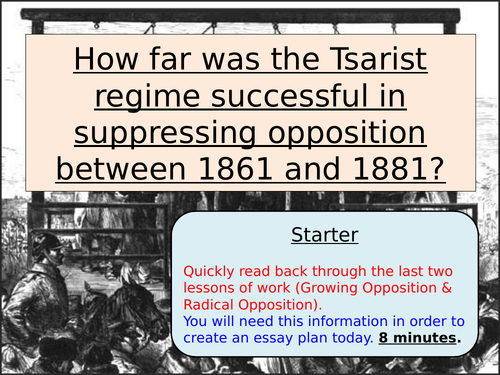 AQA A-Level Tsarist & Communist Russia Lesson 19 (Suppressing ...