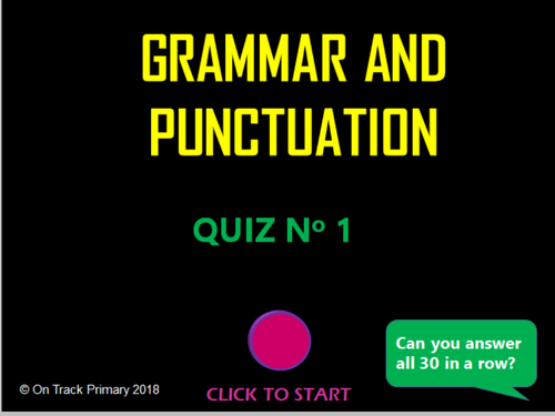 GRAMMAR QUIZ - INTERACTIVE POWERPOINT | Teaching Resources