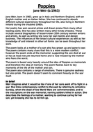 Poppies - GCSE Poetry revision notes (Power and Conflict anthology ...