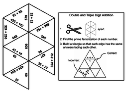 Double and Triple Digit Addition Without Regrouping Game: Math Tarsia ...