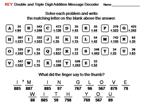 Double & Triple Digit Addition Without Regrouping Activity: Math ...