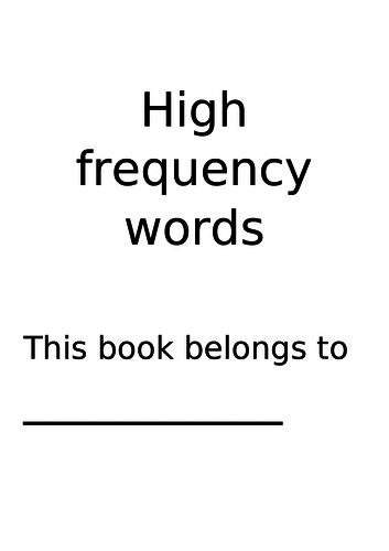 Reception 45 High Frequency Words with images | Teaching Resources