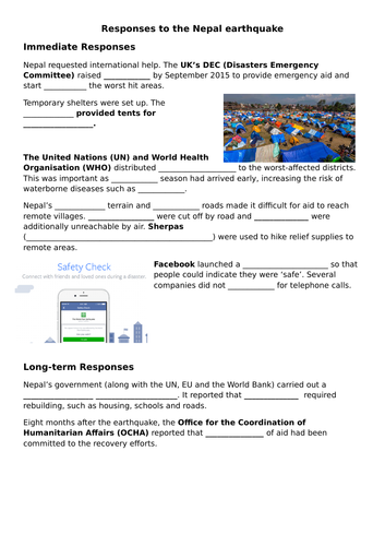 The Challenge of Natural Hazards AQA 1-9 course (Scheme of learning ...