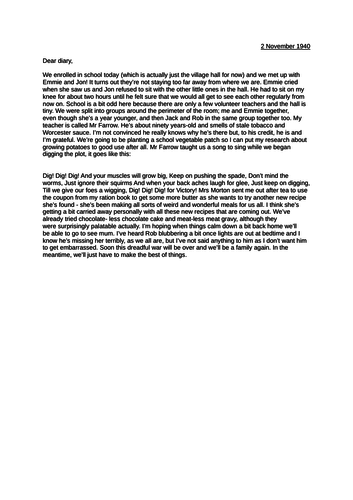 Diary extracts comprehension | Teaching Resources