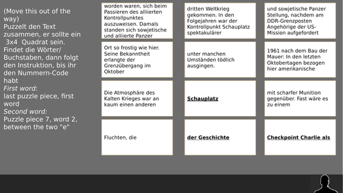 Remote Learning Escape Room for German AS Level/ A Level revision ...