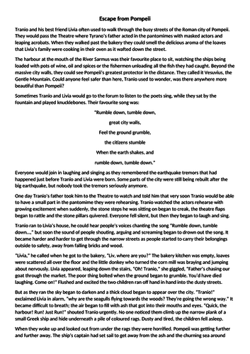 Shortened version of Escape from Pompeii for storytelling school ...