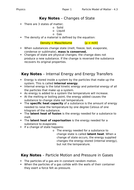 Particle Model of Matter 4.3 - Key Notes AQA GCSE | Teaching Resources