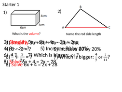 KS4 Maths Starter Questions | Teaching Resources