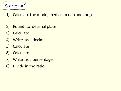 KS4 Maths Starter Questions | Teaching Resources
