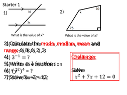KS4 Maths Starter Questions | Teaching Resources