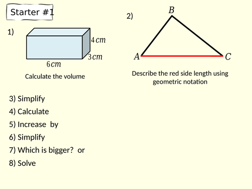 KS4 Maths Starter Questions | Teaching Resources