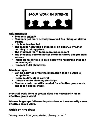Group Work in Science | Teaching Resources