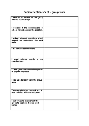 Group Work in Science | Teaching Resources