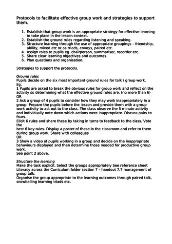 Group Work in Science | Teaching Resources