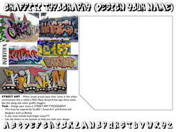 Design your name in graffiti typography | Teaching Resources