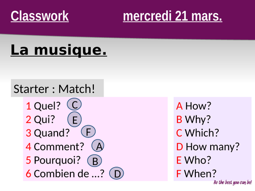 La musique - music in French. | Teaching Resources
