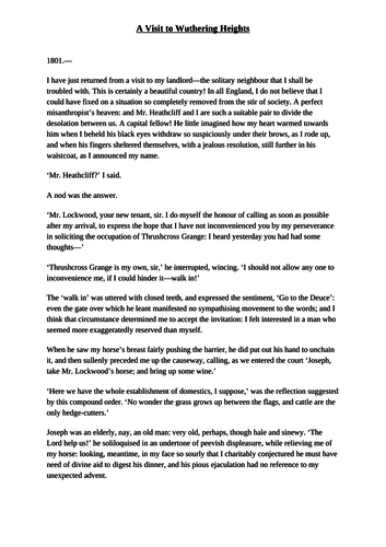 Gothic Fiction Extracts Lessons | Teaching Resources