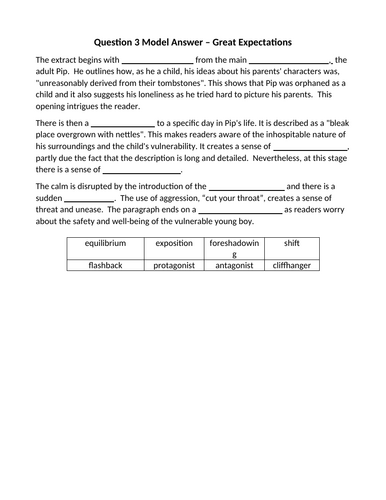 AQA Language Paper 1: Question 3 - Analysing Structure | Teaching Resources