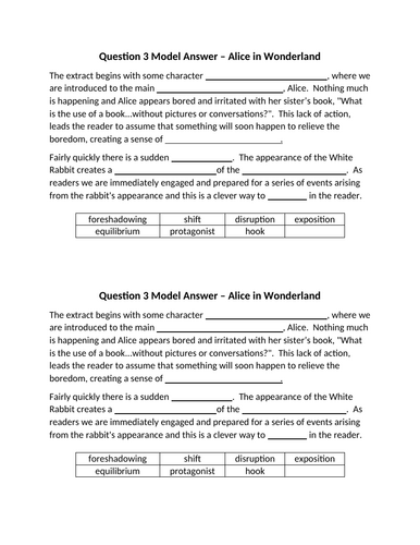 Aqa Language Paper 1 Question 3 Analysing Structure Teaching Resources