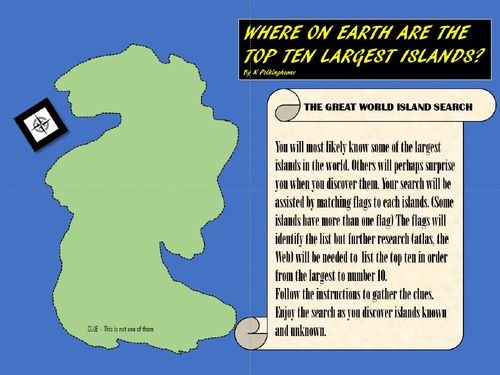 WHERE ON EARTH ARE THE TOP TEN ISLANDS OF THE WORLD - A CLASSROOM PRACTICAL ACTIVITY | Teaching ...