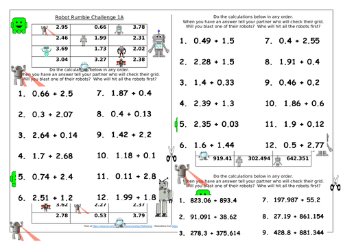 Decimals KS2 Y5 Summer Block 1 Add & Subtract Decimals and x÷ by 10 ...