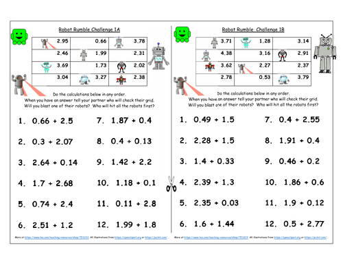 Decimals KS2 Y5 Summer Block 1 Add & Subtract Decimals and x÷ by 10 ...