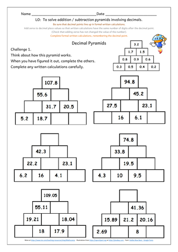 Decimals KS2 Y5 Summer Block 1 Add & Subtract Decimals and x÷ by 10 ...
