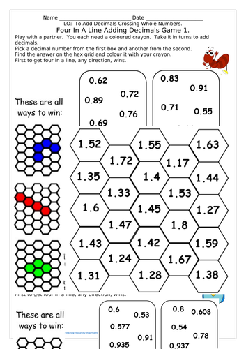 Decimals KS2 Y5 Summer Block 1 Add & Subtract Decimals and x÷ by 10 ...
