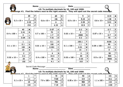 Decimals KS2 Y5 Summer Block 1 Add & Subtract Decimals and x÷ by 10 ...
