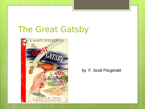 The Great Gatsby | Teaching Resources