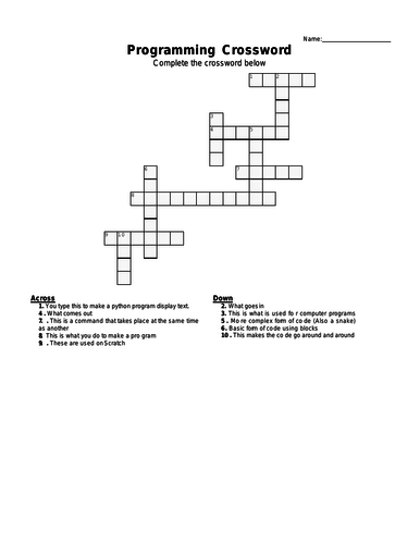 Programming & Control Unit of Work | Teaching Resources