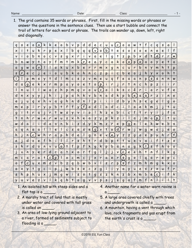Geology-Planet Earth Wacky Trails Worksheet | Teaching Resources