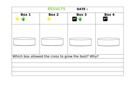 KS1 Cress growing experiement. | Teaching Resources