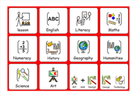 Symbols for Lessons and School Activities for Timetables and Structure ...